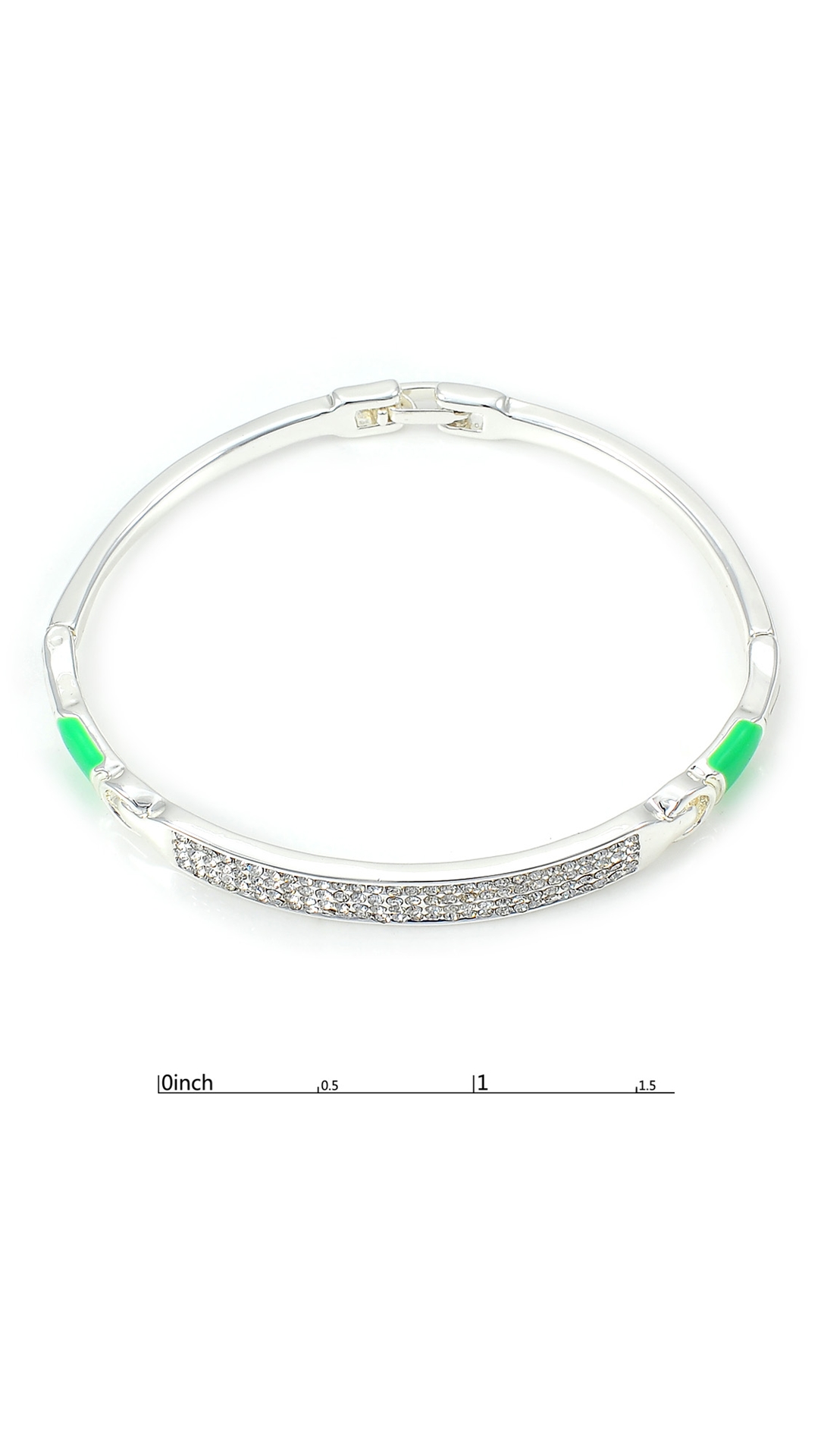Gorgeous And Beautiful Rhinestone Platinum Plated Bangles