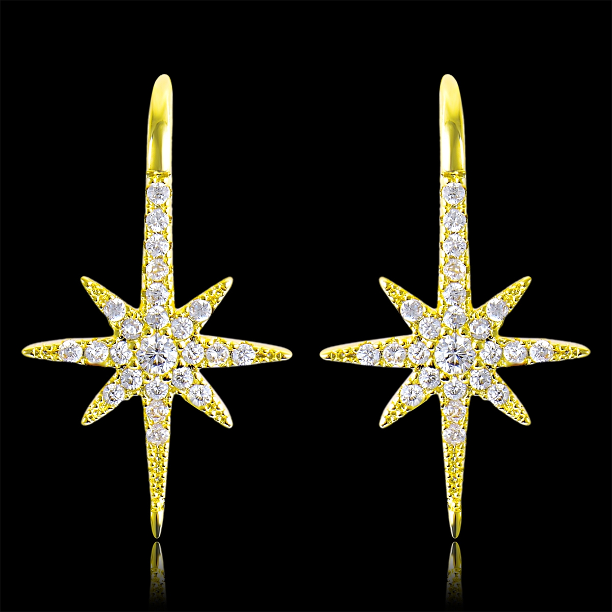 Featured White Gold Plated Dangle Earrings with Full Guarantee