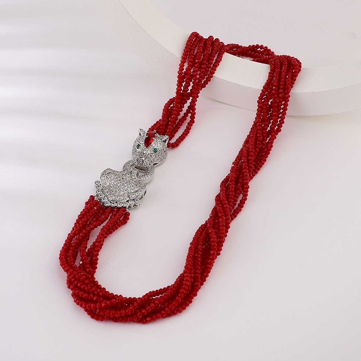 Wholesale Platinum Plated Big Long Statement Necklace with No-Risk Return