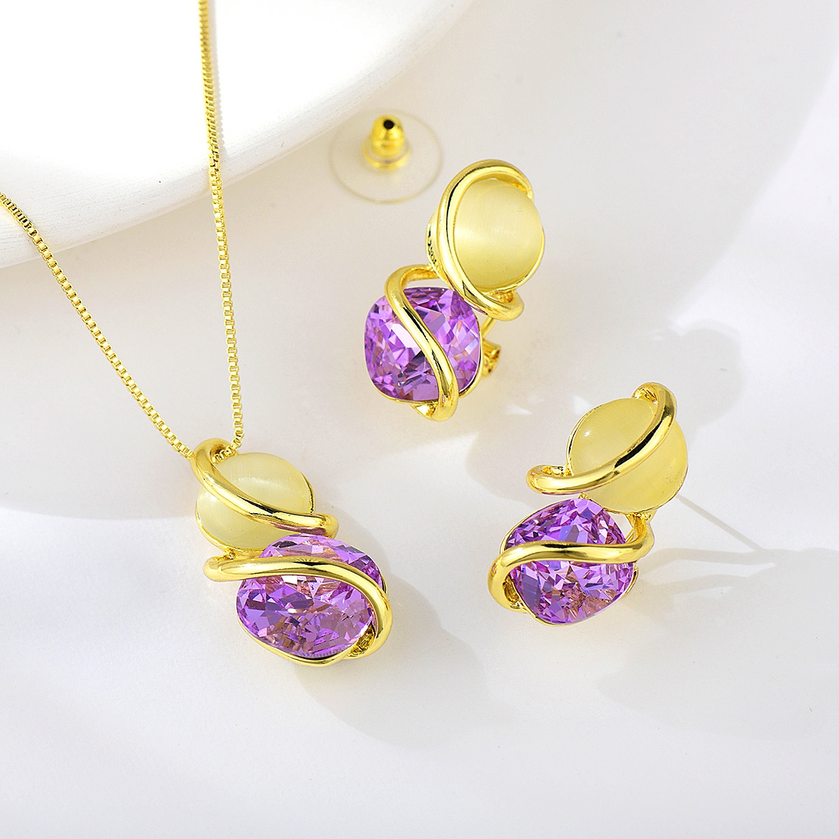 Affordable Gold Plated Irregular 3 Piece Jewelry Set from Trust-worthy ...